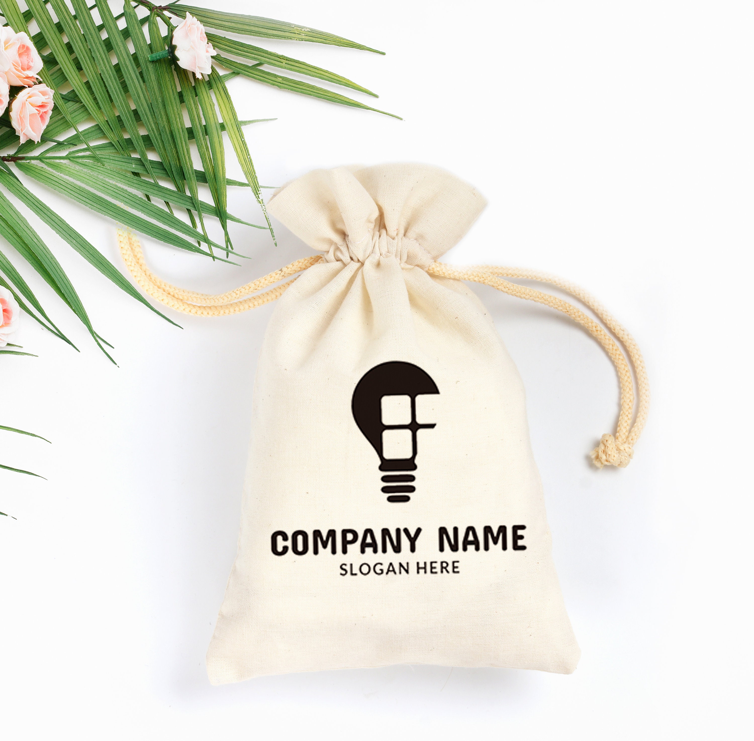 100 Corporate Cotton Drawstring Bag Package Product Packaging Pouch ...