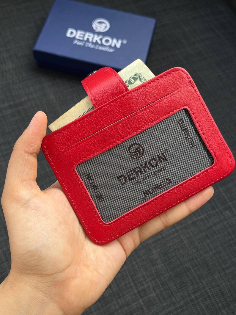Derkon Genuine Premium Real Leather Card Holder Unique, Credit Card ...