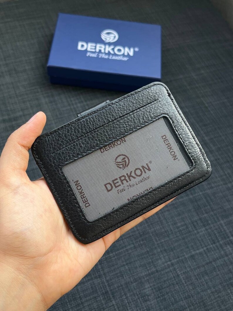 Derkon Genuine Premium Real Leather Card Holder Unique, Credit Card ...