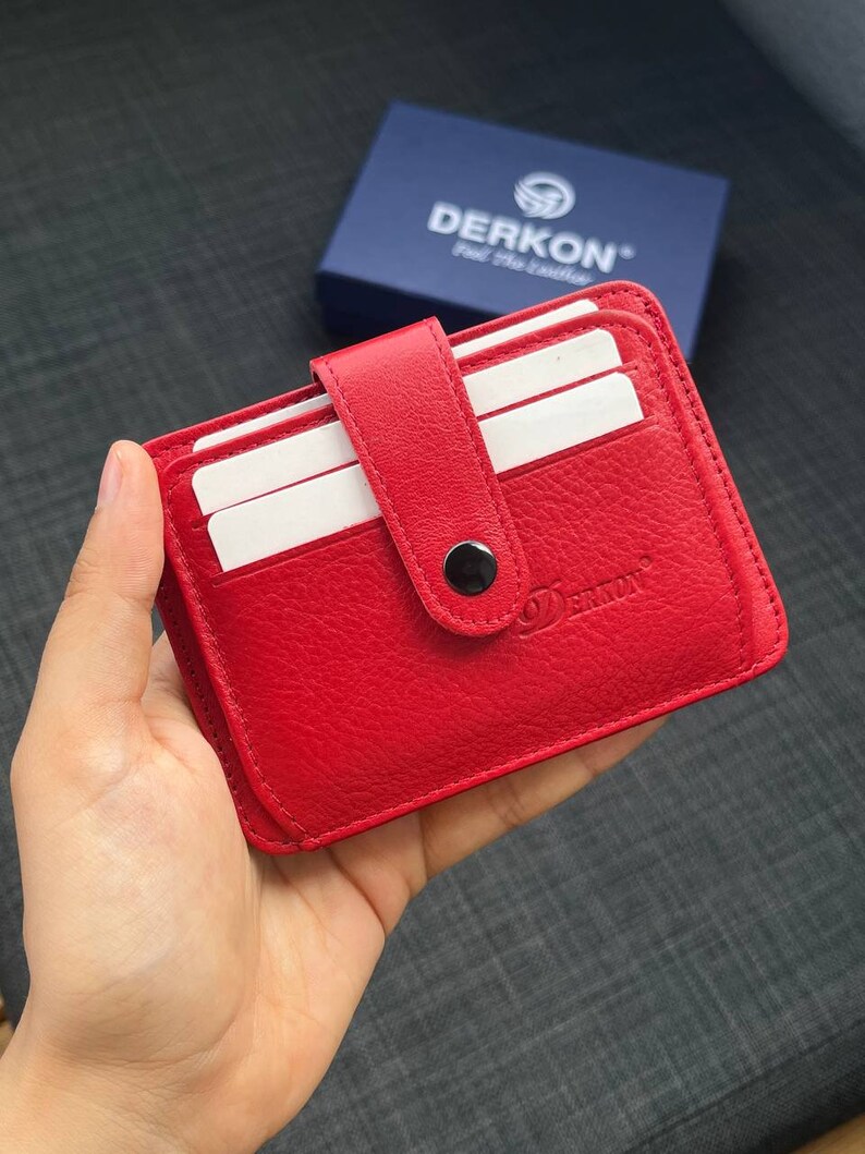 Derkon Genuine Premium Real Leather Card Holder Unique, Credit Card ...