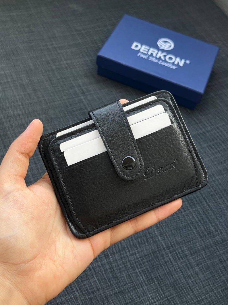 Derkon Genuine Premium Real Leather Card Holder Unique, Credit Card ...