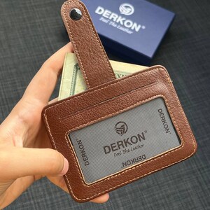 Derkon Genuine Premium Real Leather Card Holder Unique, Credit Card ...
