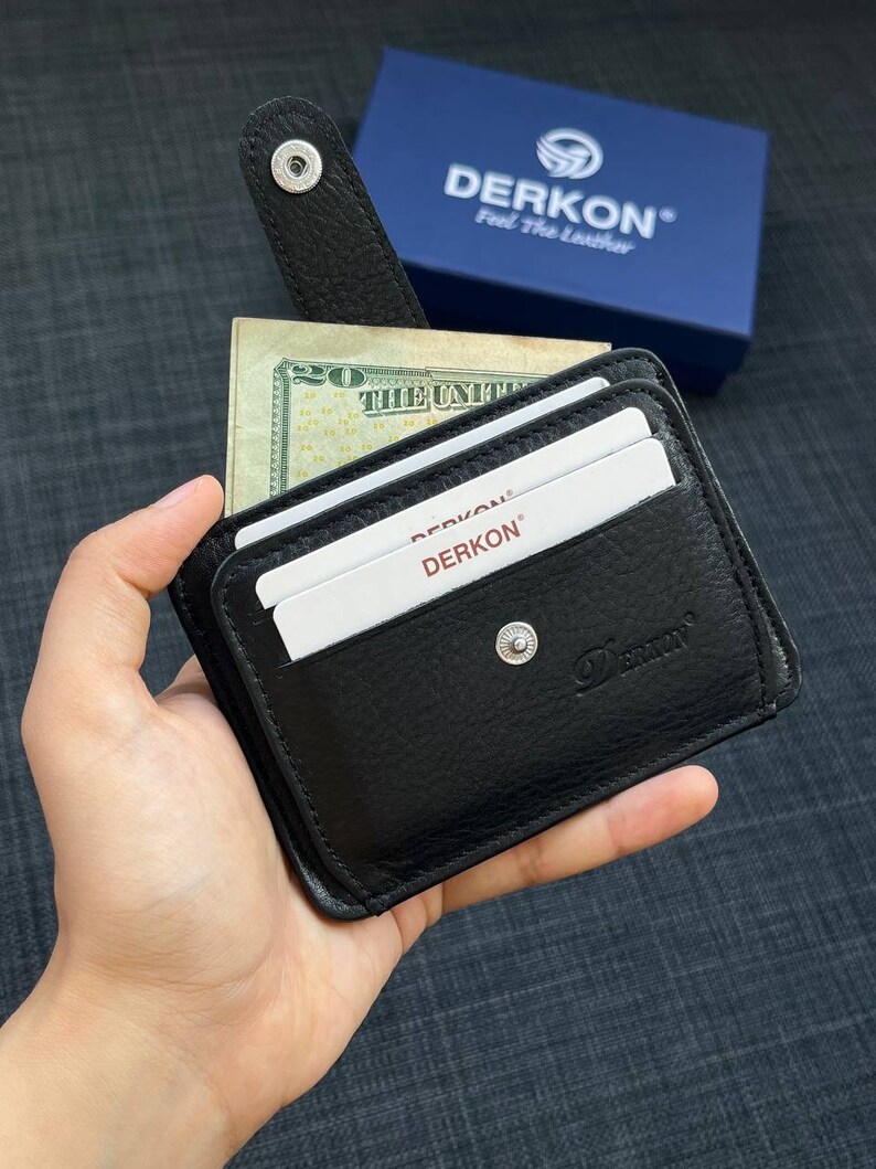 Derkon Genuine Premium Real Leather Card Holder Unique, Credit Card ...