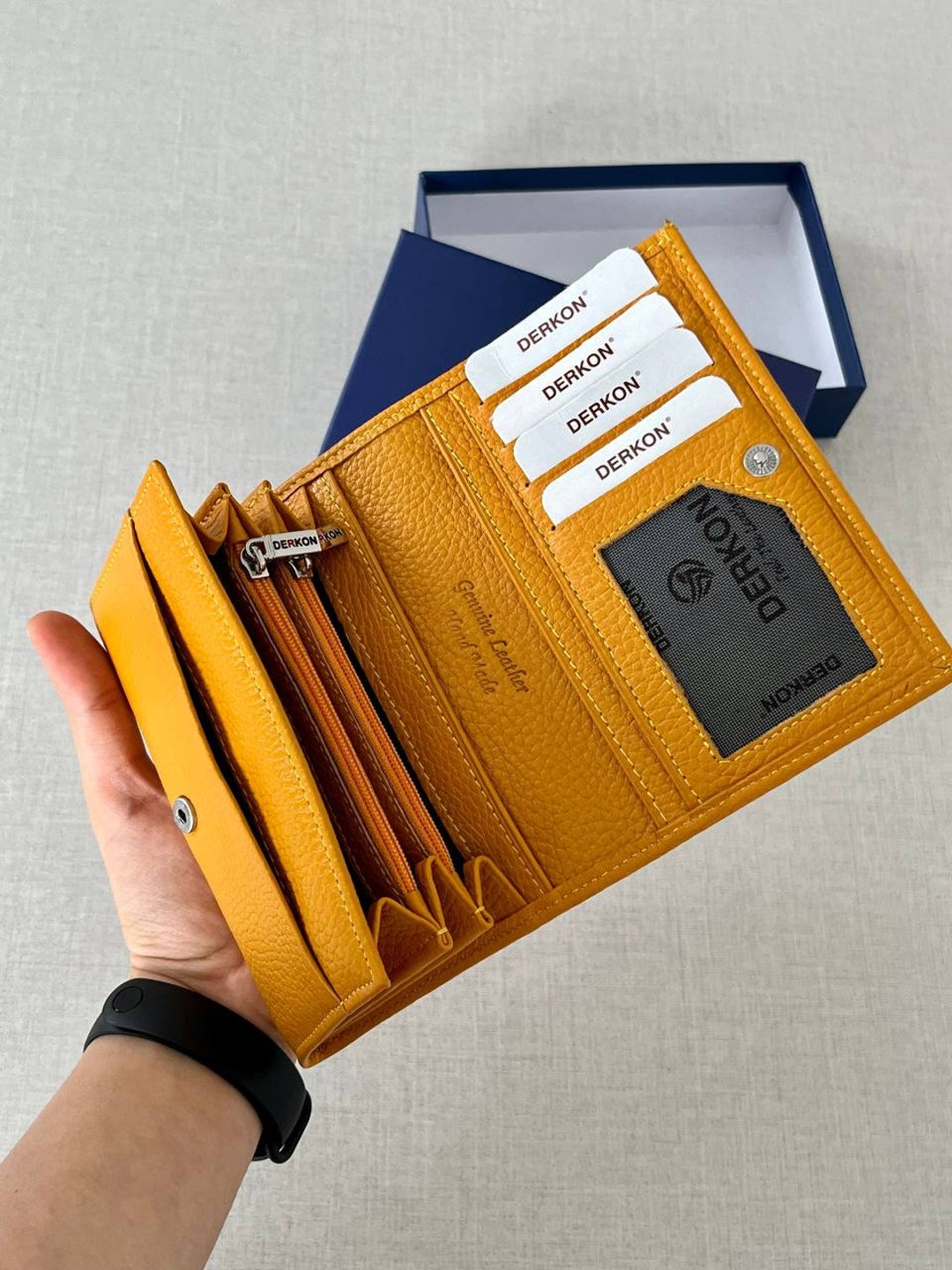 Derkon Genuine Leather High Quality Wallet for Women, Anniversary Gift ...