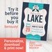 Personalized Lake Party Invitation - Edit, Download and Print NOW! - Etsy