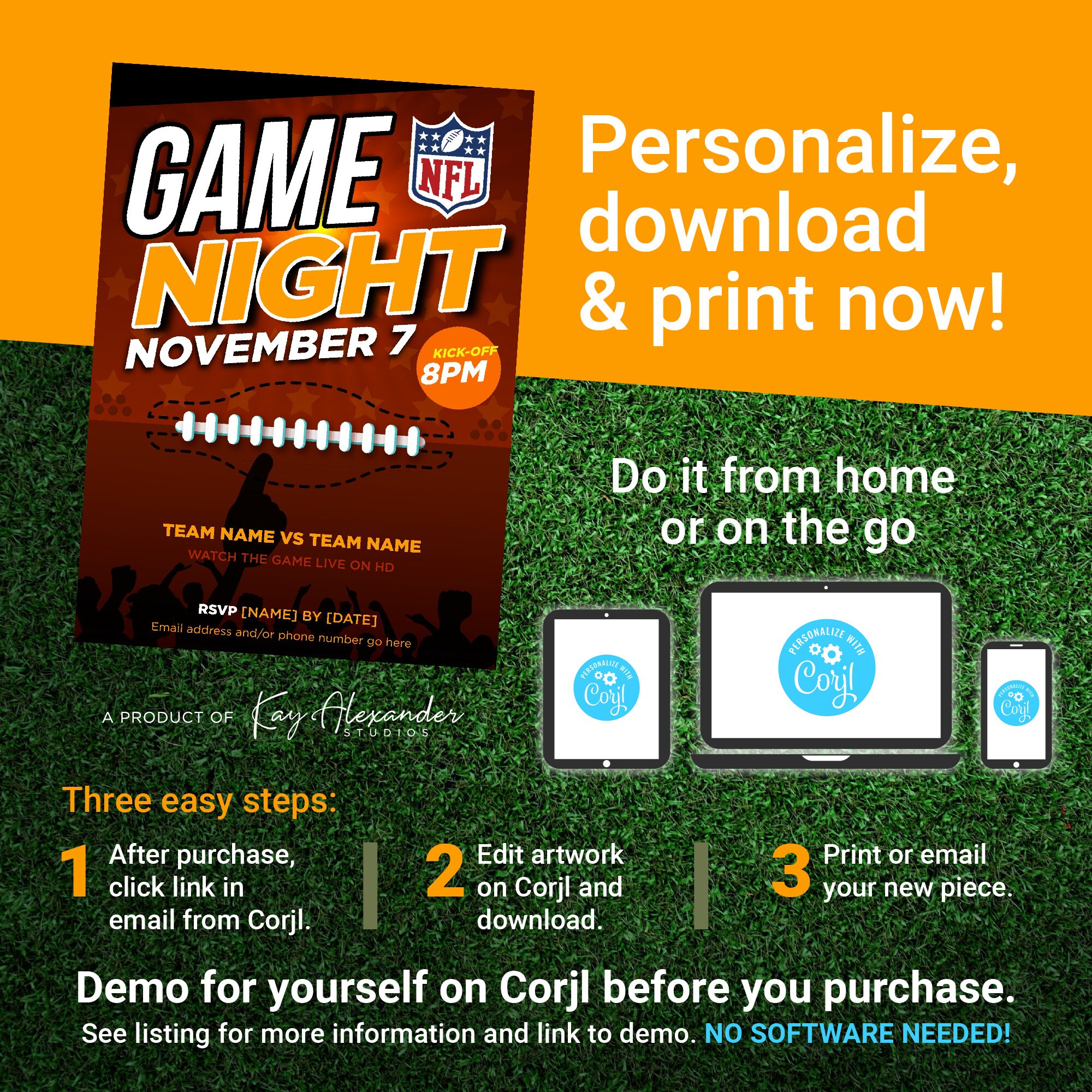 Game Day Invitation Football Invite Tailgate Party | Etsy