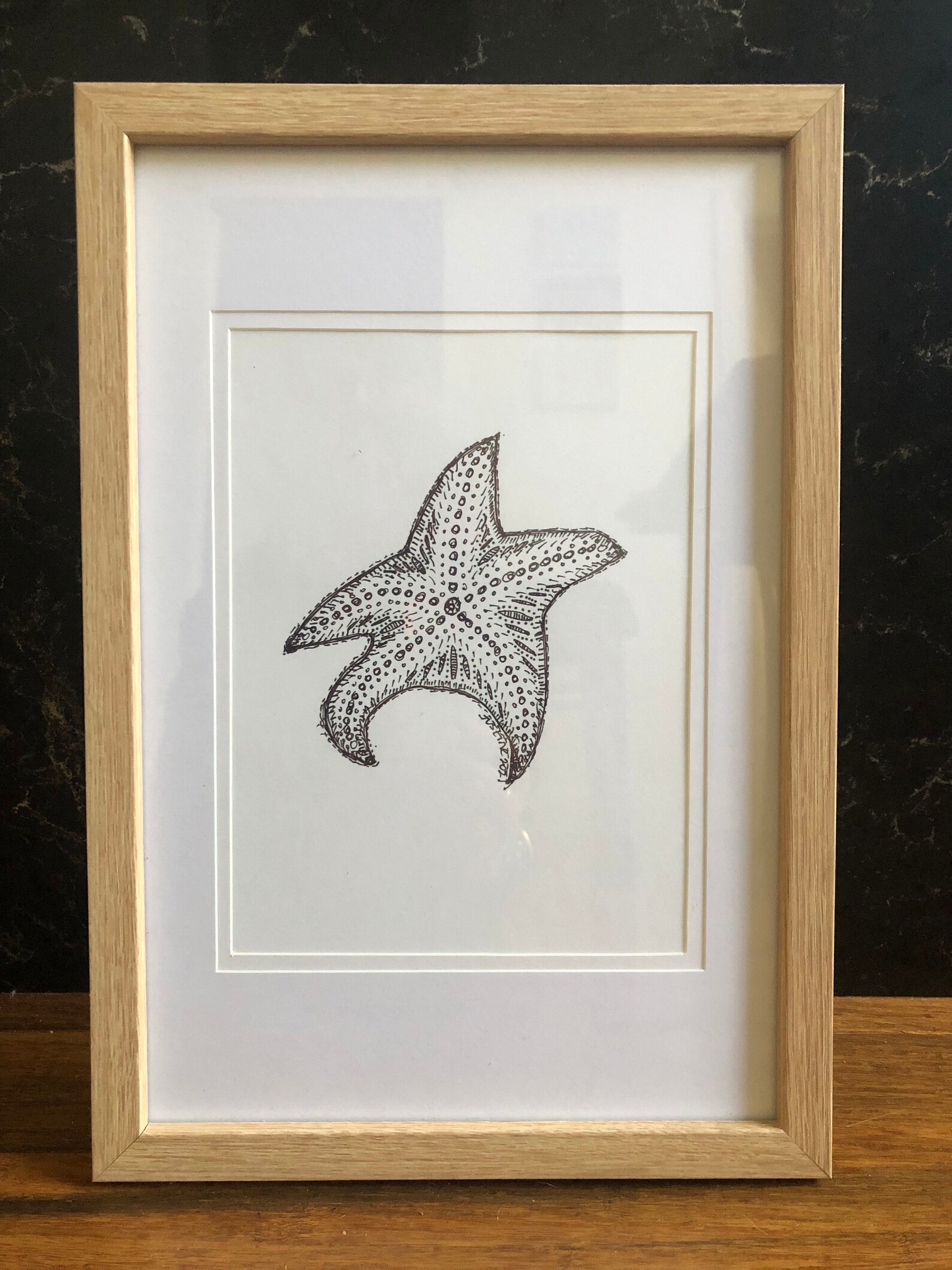 Print from Original Artwork Starfish Ink Drawing Print | Etsy