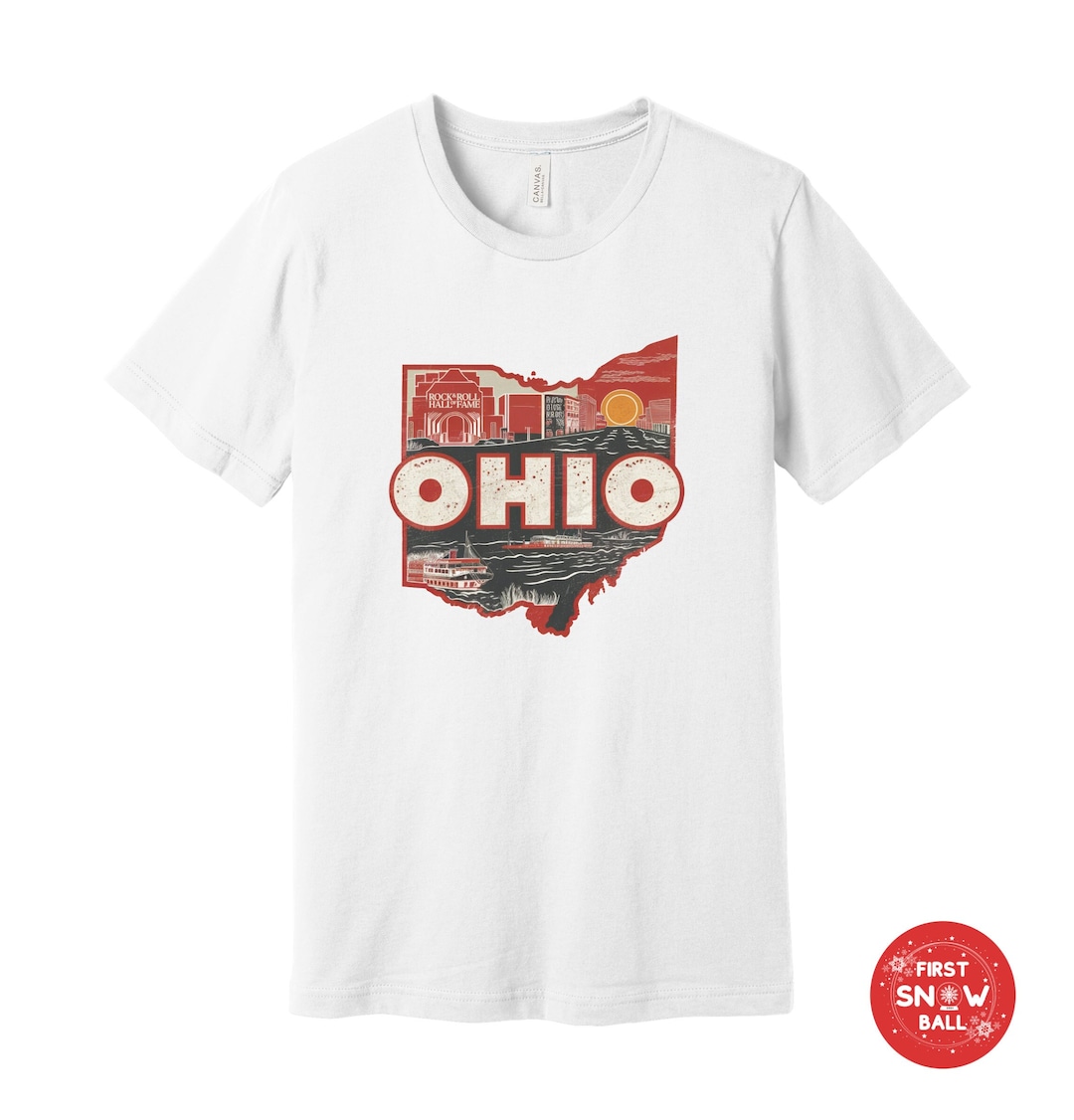 Retro Ohio Skyline T-shirt, Ohio Lover Tee, Vintage Buckeye Apparel - Etsy