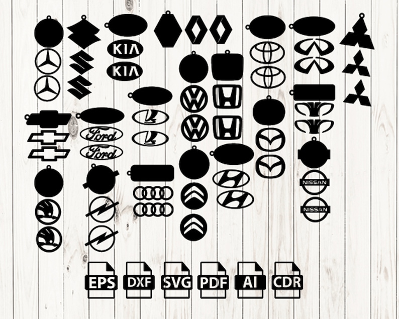 Key Chain, Key Ring Digital Vector Download Laser Cnc Cut Svg Dxf Pdf ...