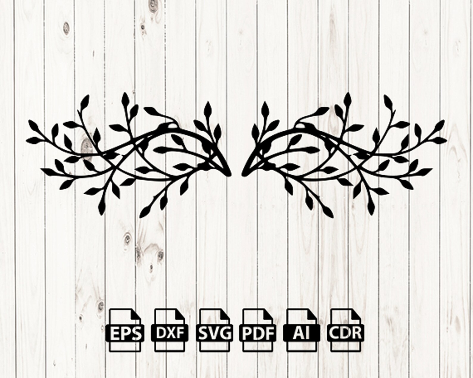 Tree Branch Digital Vector Download Laser Cnc Cut Svg Dxf Pdf - Etsy