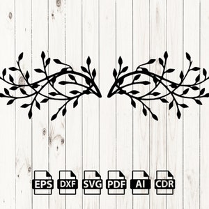Tree Branch Digital Vector Download Laser Cnc Cut Svg Dxf Pdf Eps Ai ...