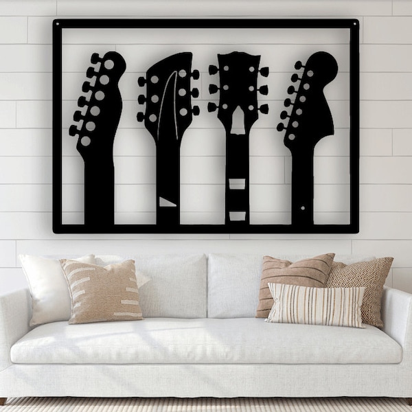 Guitar Wall Decal - Etsy