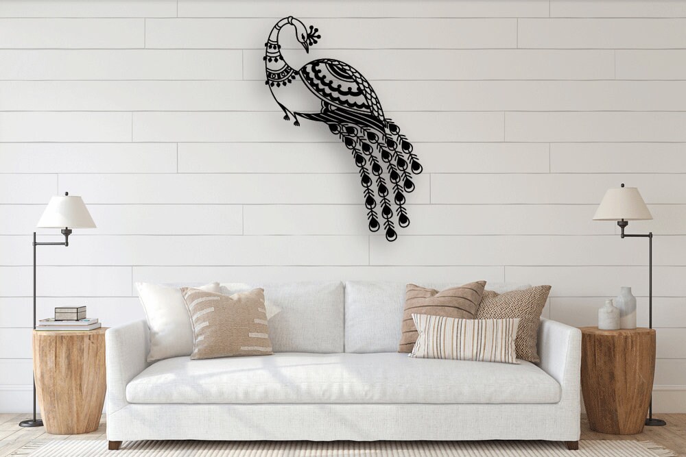 Peacock Digital Vector Download Laser Cnc Cut Svg Dxf Pdf Cdr - Etsy