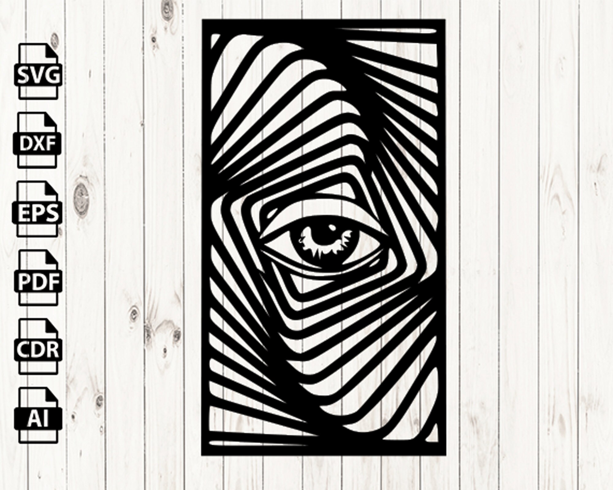 Zebra Eye Digital Vector Download Laser Cnc Cut Svg Dxf Pdf Eps Ai Cdr ...