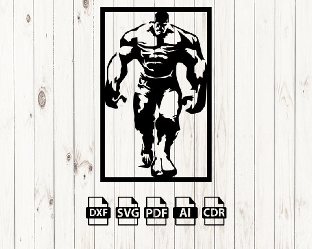 Hulk, Marvel Digital Vector Download Laser Cnc Cut Svg Dxf Pdf Cdr ...