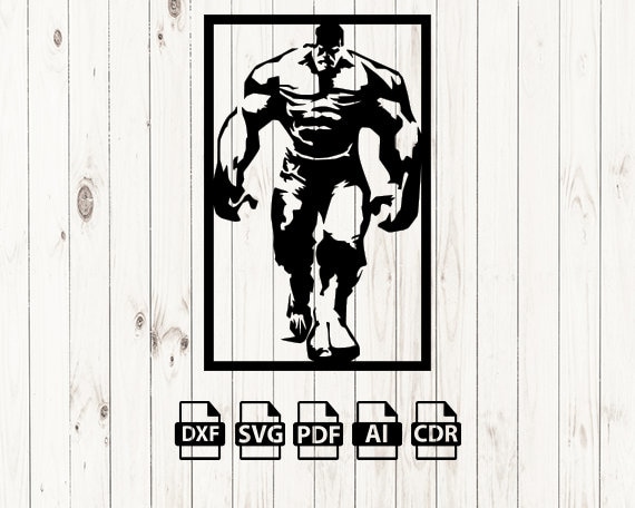 Hulk Marvel Digital Vector Download Laser Cnc Cut Svg Dxf Pdf - Etsy India