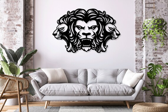 3 Lions Design Digital Vector Download Laser Cnc Cut Svg Dxf - Etsy