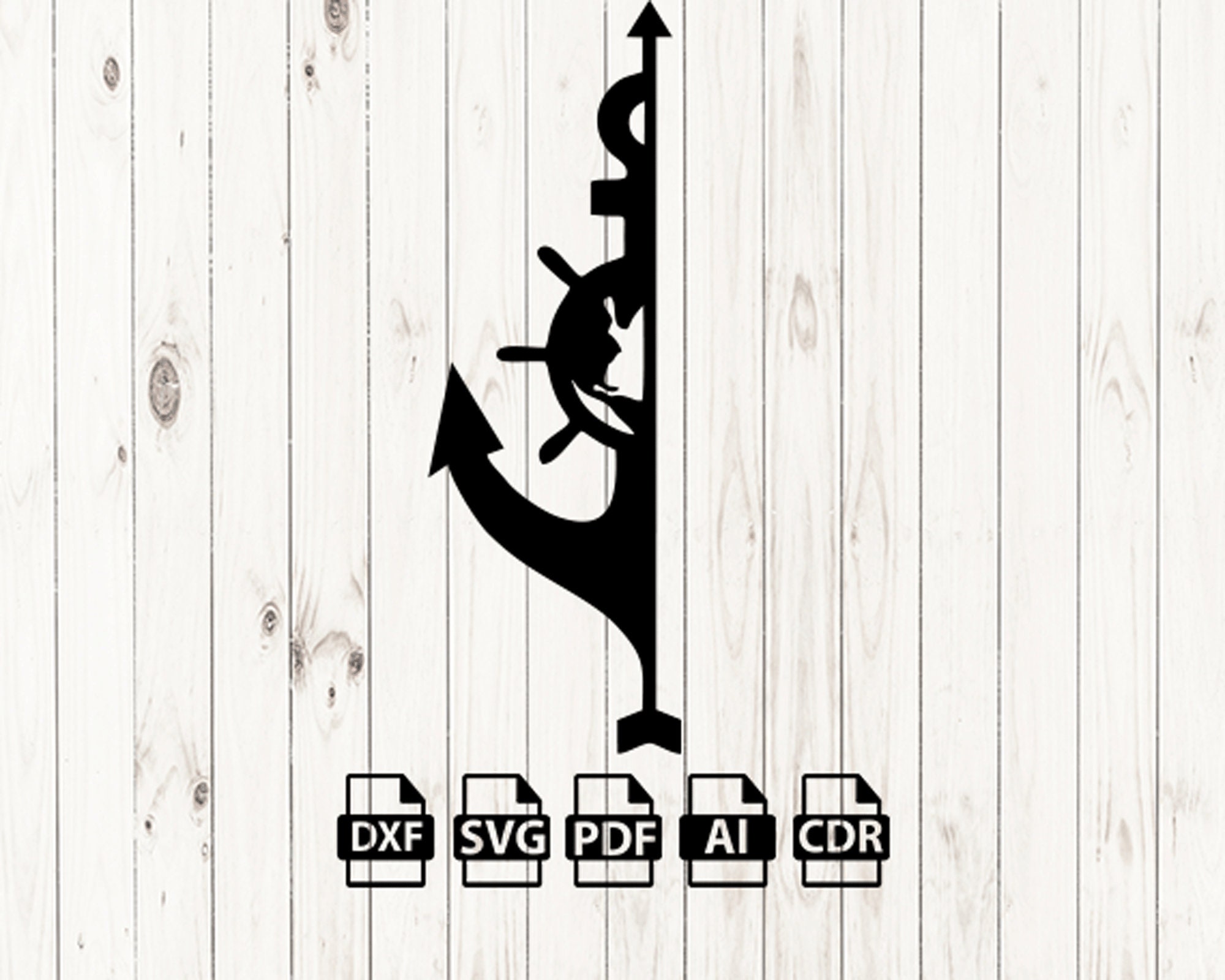 Ship anchor Digital Vector Download Laser Cnc Cut svg dxf pdf | Etsy