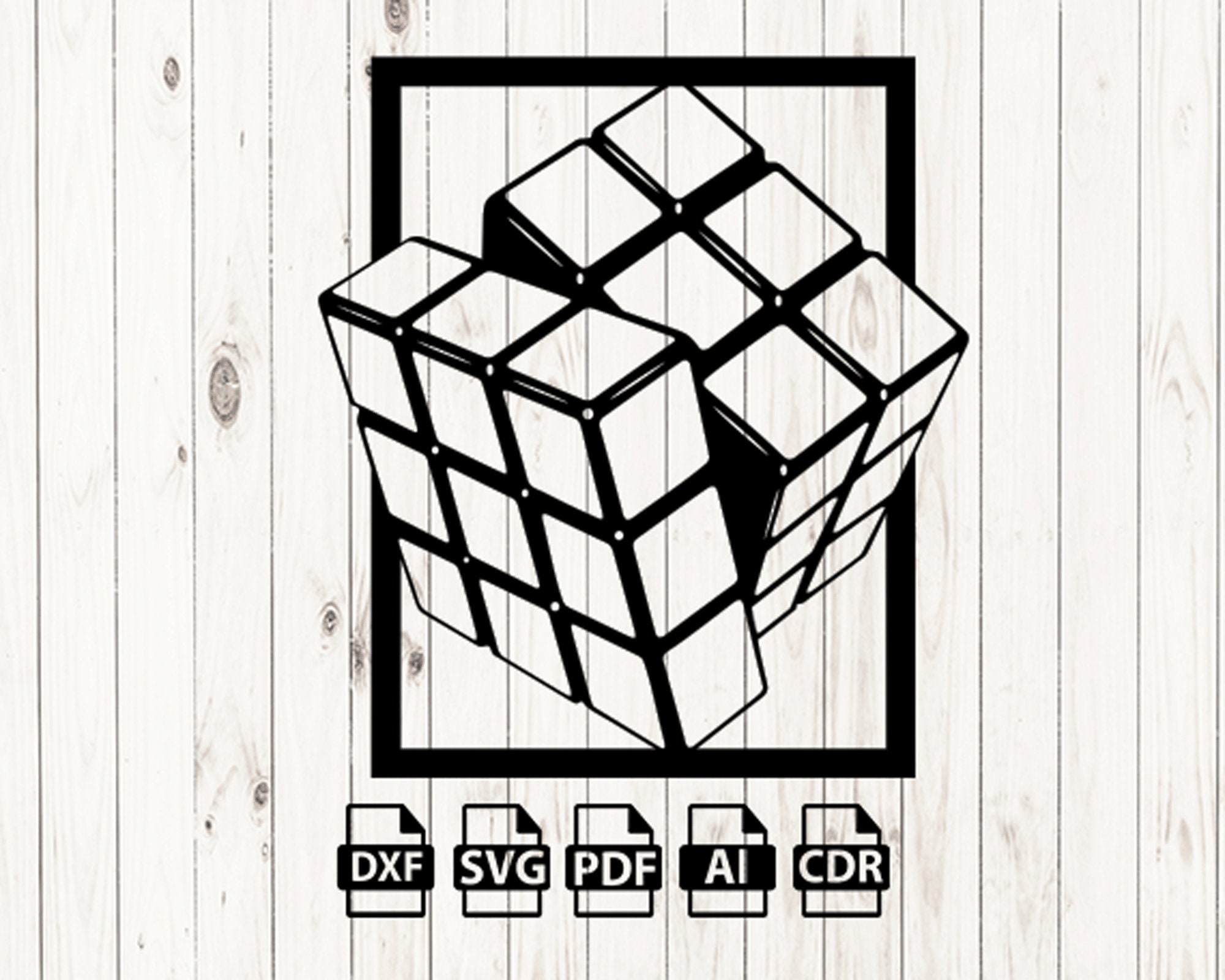 Rubik's Cube Digital Vector Download Laser Cnc Cut Svg Dxf - Etsy