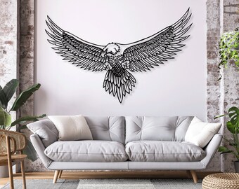 Eagle Design Laser Cut Svg Dxf Files Wall Sticker Engraving - Etsy