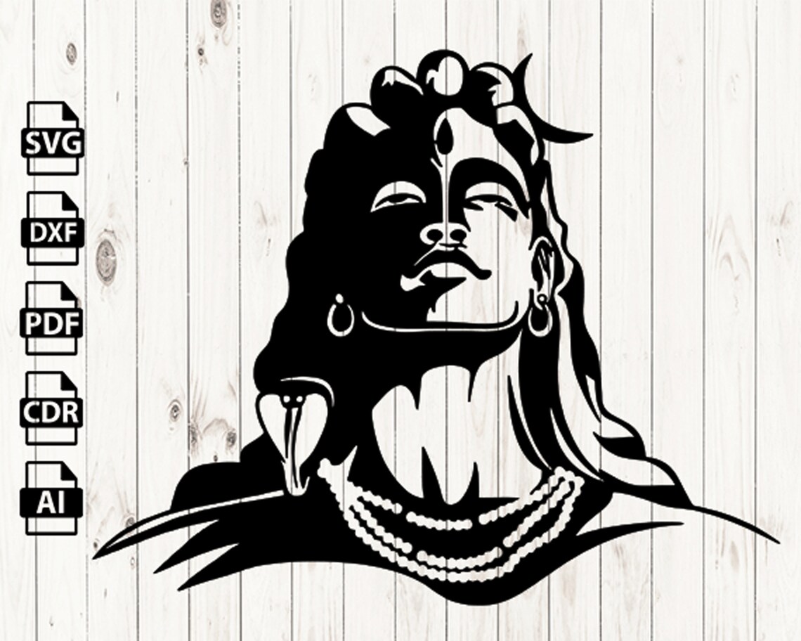 Lord Shiva Digital Vector Download Laser Cnc Cut Svg Dxf Pdf Eps Ai Cdr ...