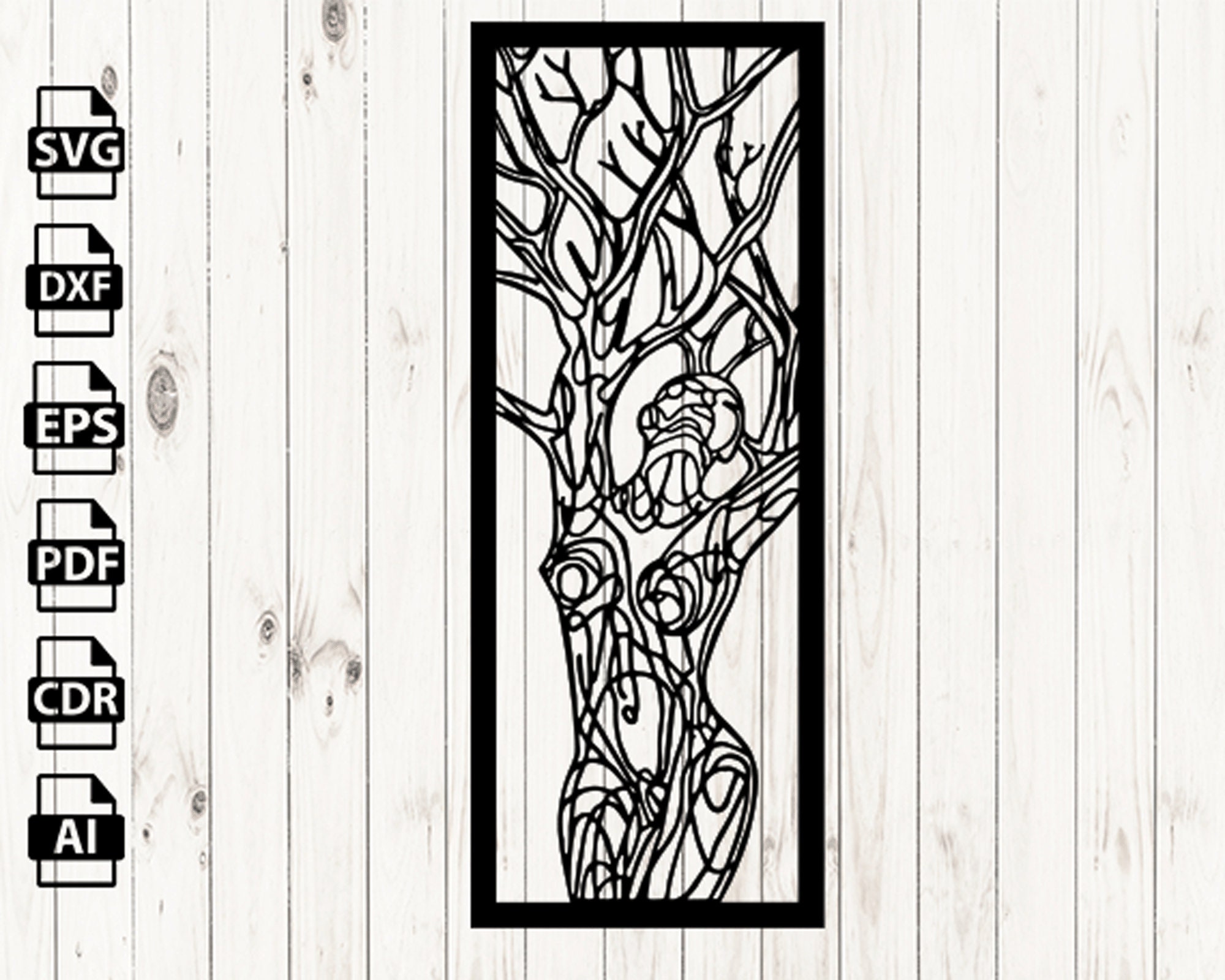 Tree Baranches Women Digital Vector Download Laser Cnc Cut Svg - Etsy