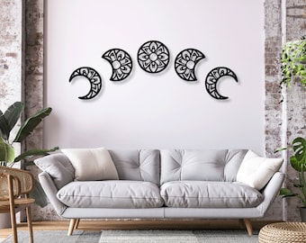Moon Design Laser Cut Svg Dxf Files Wall Sticker Engraving - Etsy