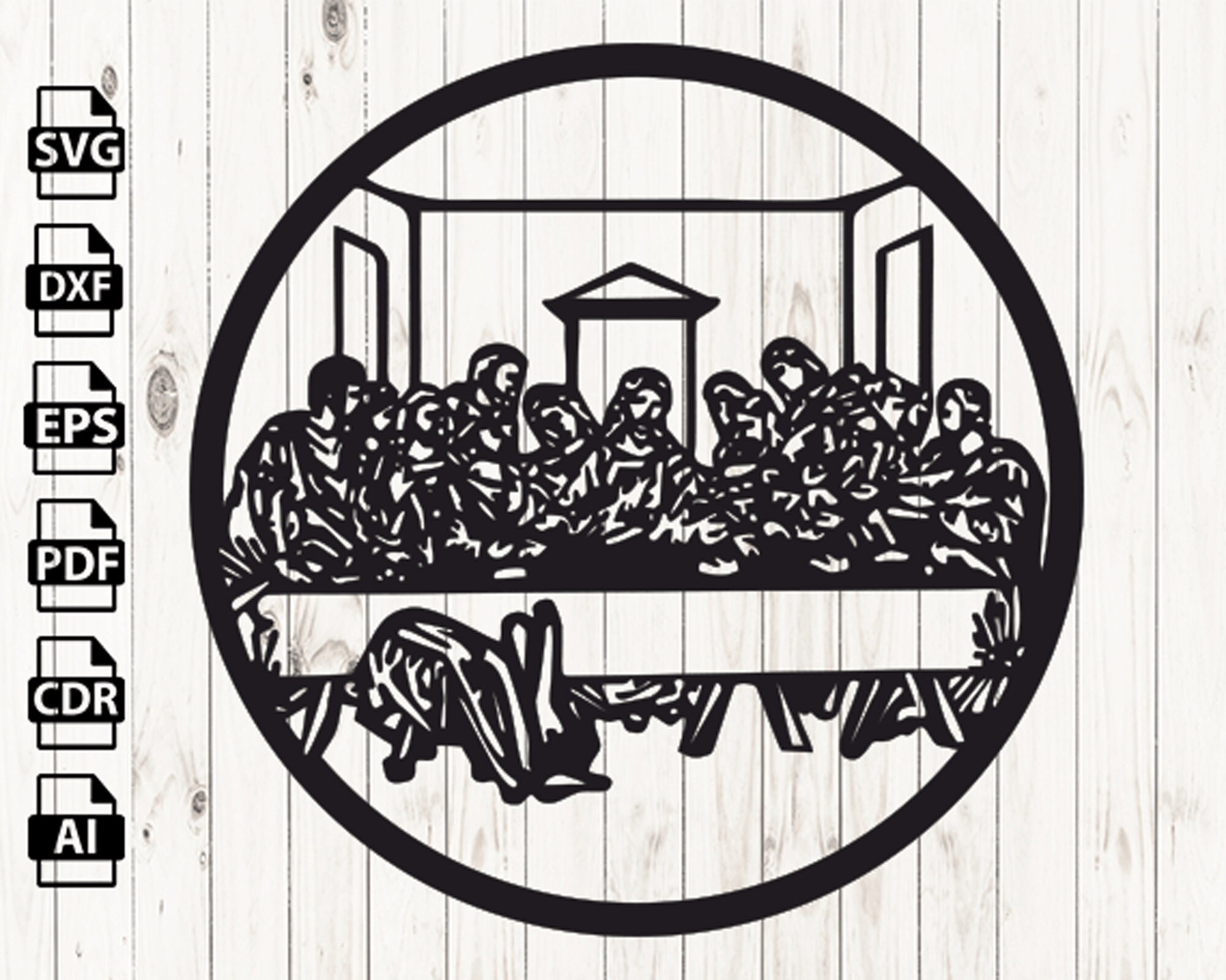 Last Supper Leonardo Da Vinci Vector Download Laser Cnc Cut - Etsy