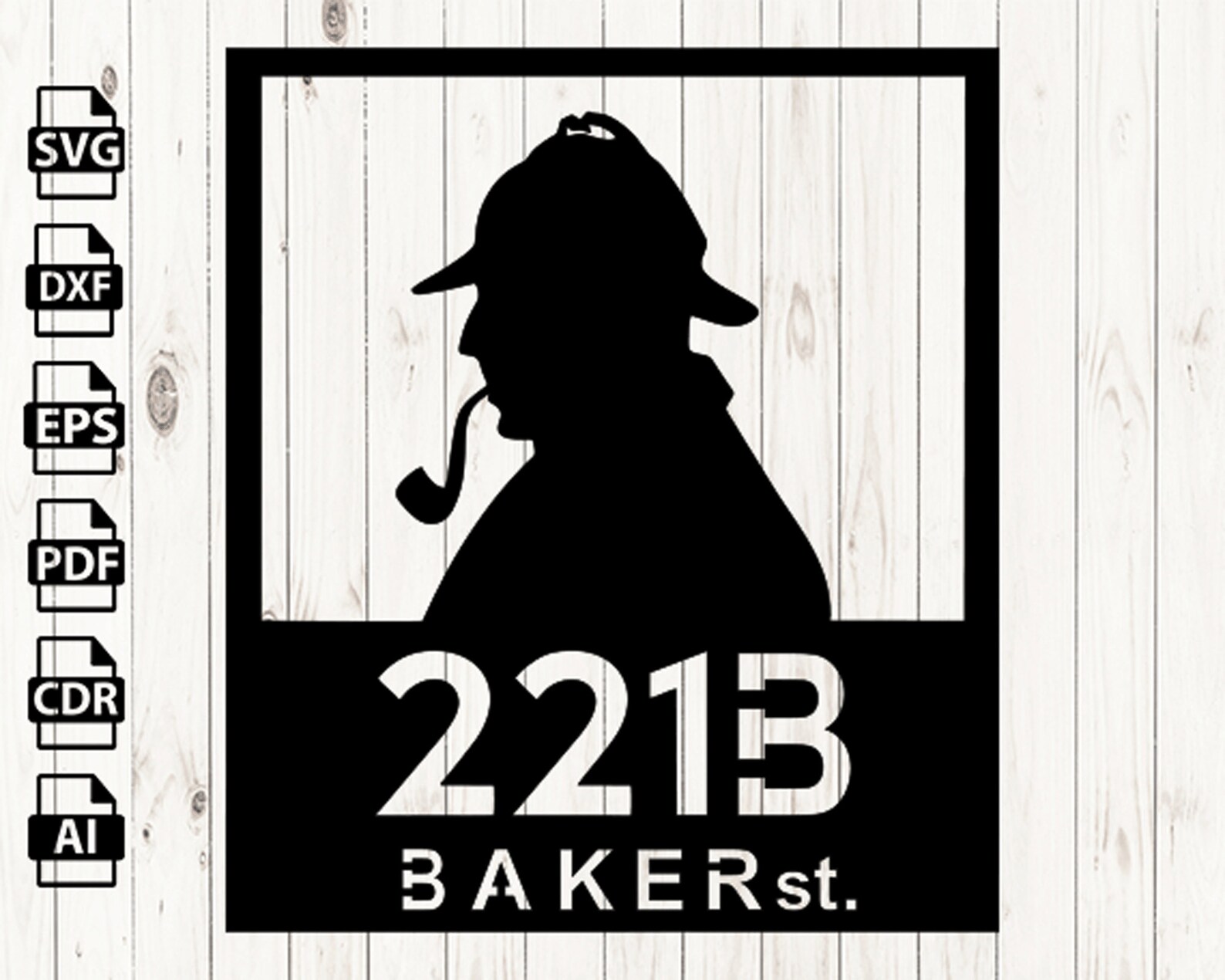 Sherlock Holmes Digital Vector Download Laser Cnc Cut Svg Dxf Pdf Eps ...