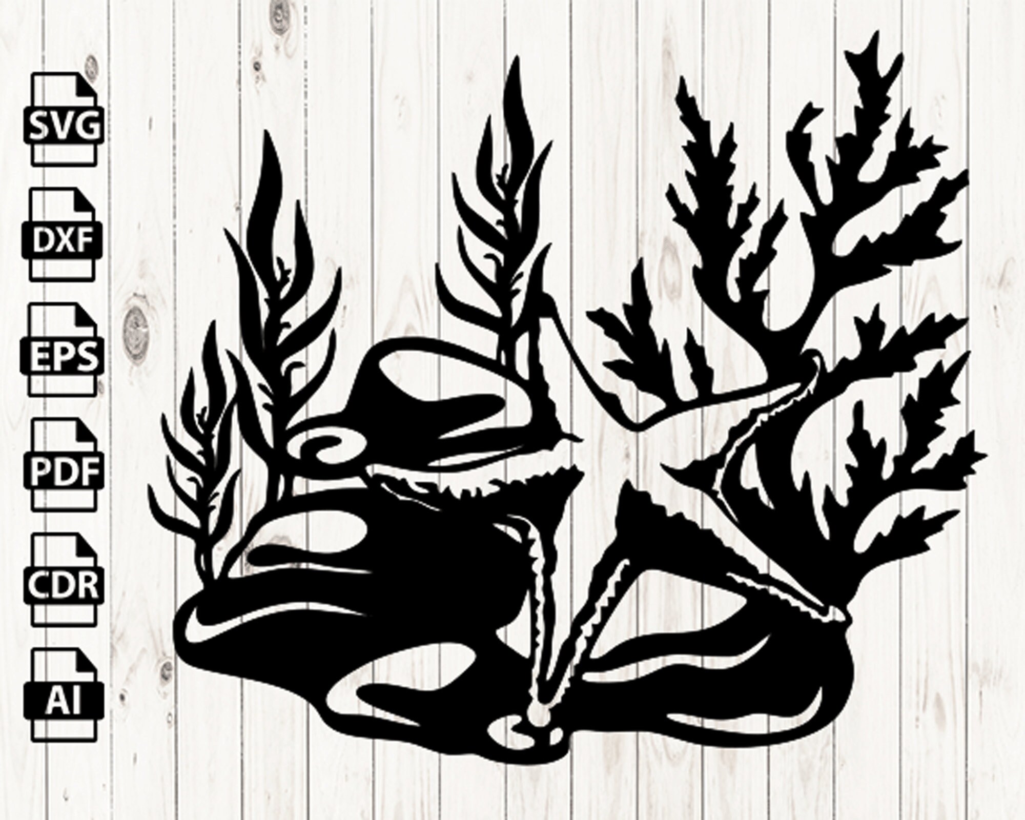 Starfish Digital Vector Download Laser Cnc Cut Svg Dxf Pdf Eps - Etsy
