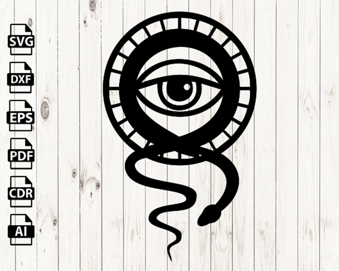 Snake Eye Digital Vector Download Laser Cnc Cut Svg Dxf Pdf | Etsy
