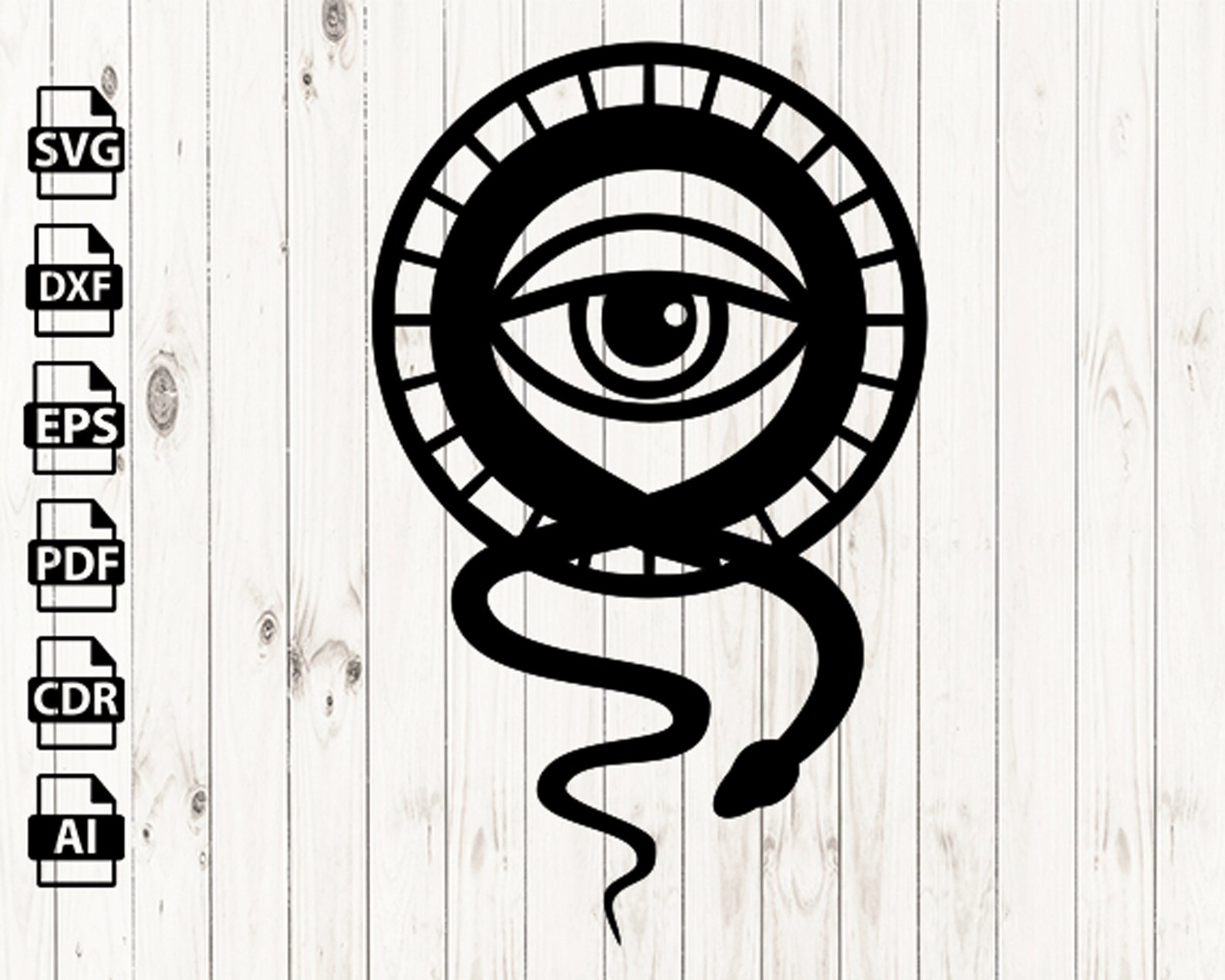 Snake Eye Digital Vector Download Laser Cnc Cut Svg Dxf Pdf - Etsy