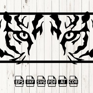 Tiger Animals Digital Vector Download Laser Cnc Cut Svg Dxf Pdf Eps Ai ...
