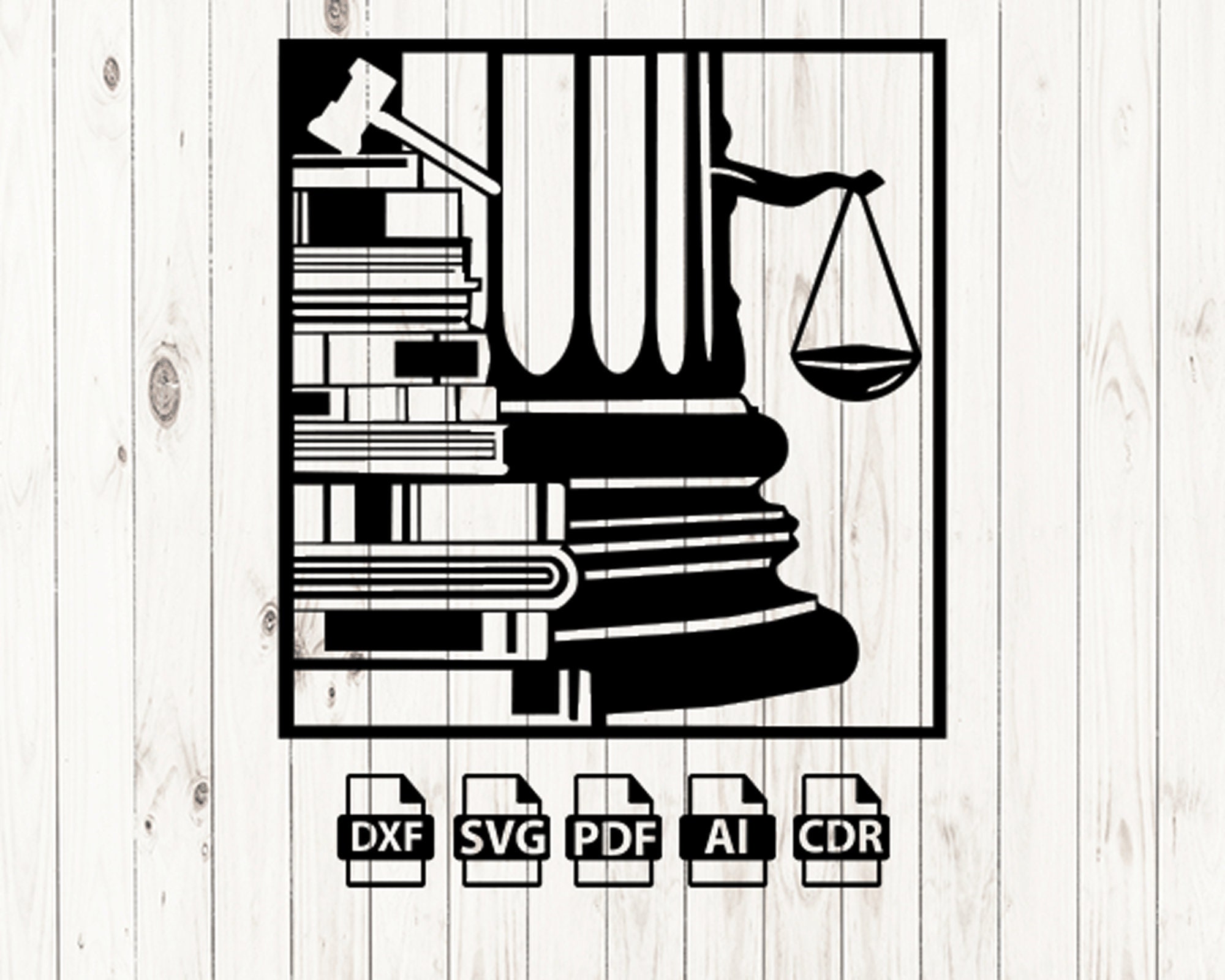 Justice Themis Digital Vector Download Laser Cnc Cut Svg Dxf - Etsy