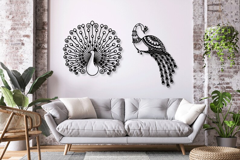 Peacock Animals Digital Vector Download Laser Cnc Cut Svg Dxf | Etsy