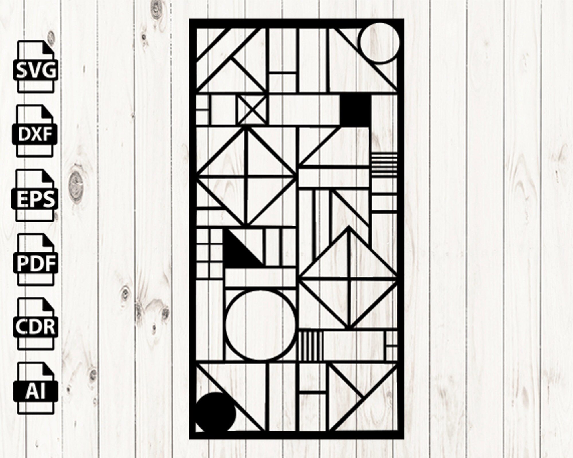 Modern Geometric Decor Digital Vector Download Laser Cnc Cut Svg Dxf ...