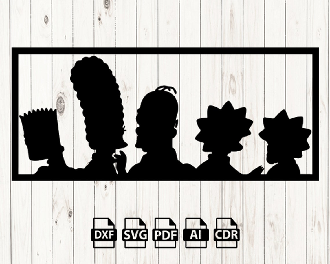 The Simpsons Svg Digital Vector Download Laser Cnc Cut Dxf Pdf - Etsy