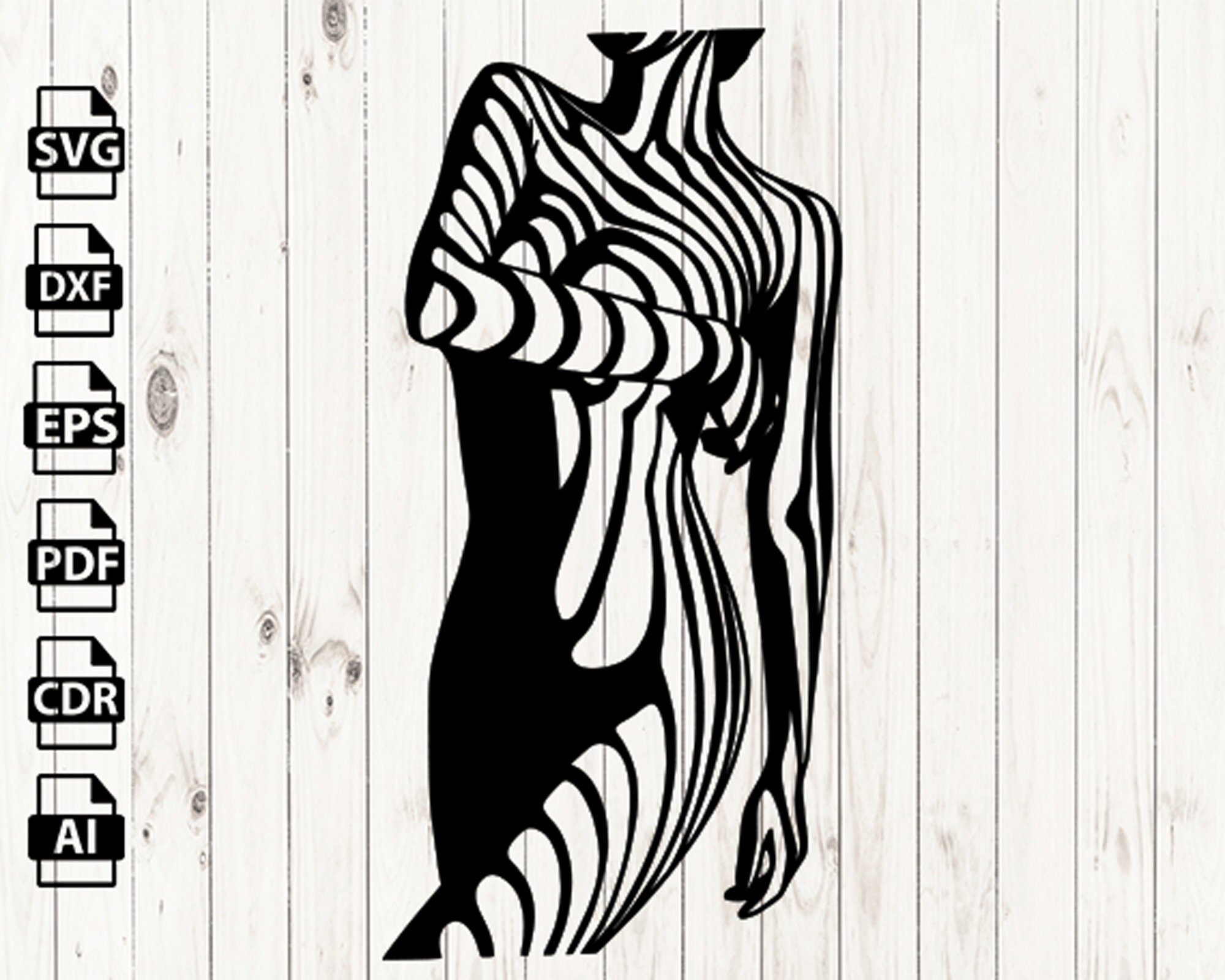 Woman Body Digital Vector Download Laser Cnc Cut Svg Dxf Pdf - Etsy