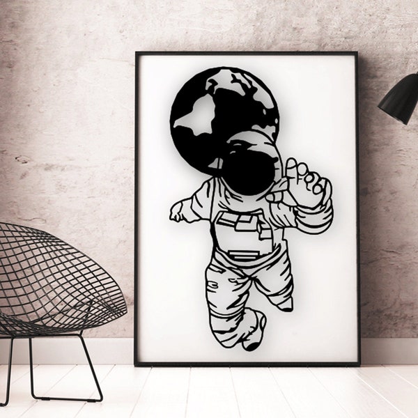 Astronaut Laser Cut Etsy