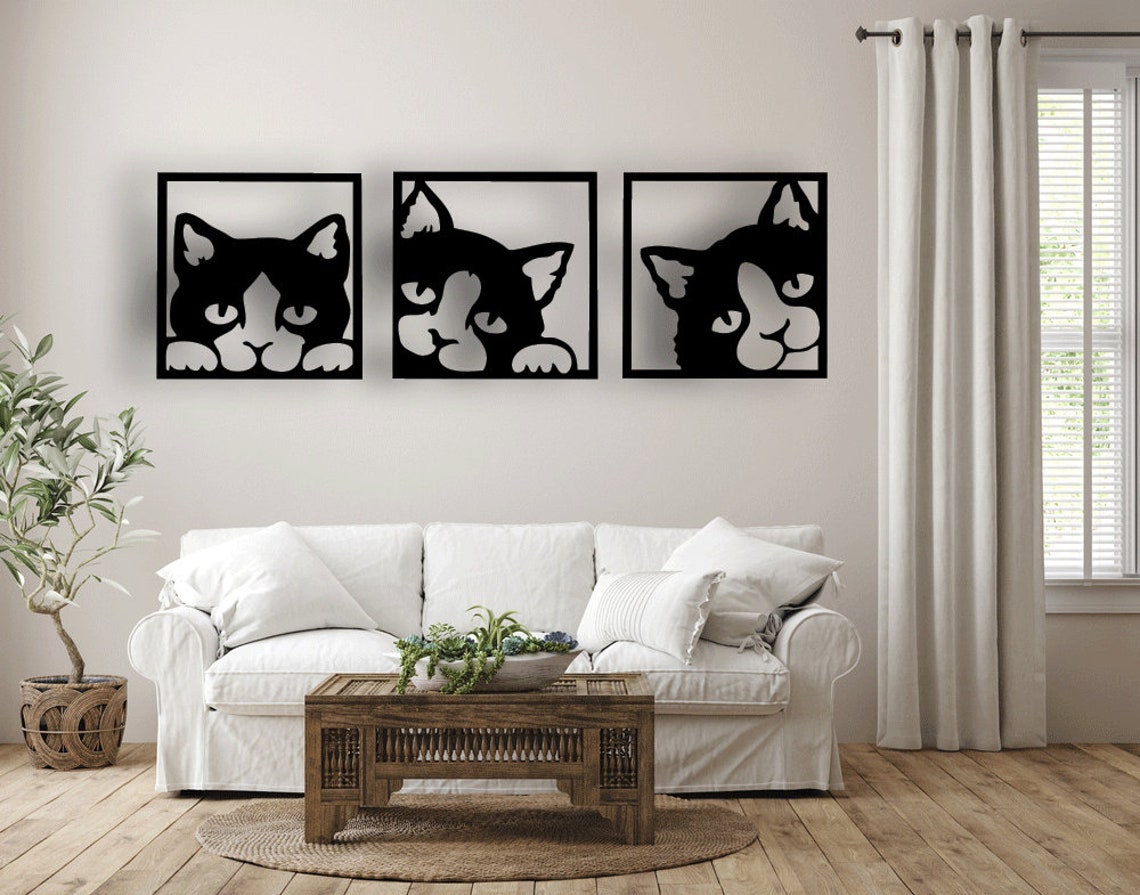 Cat kitten Digital Vector Download Laser Cnc Cut svg dxf pdf | Etsy