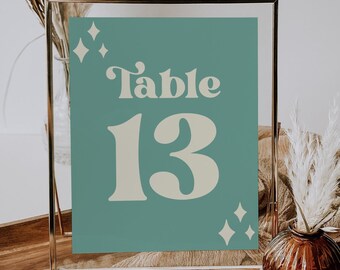 Groovy Table Numbers - Etsy