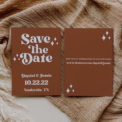 Retro Save the Date Picture Save the Date Throwing It Back - Etsy