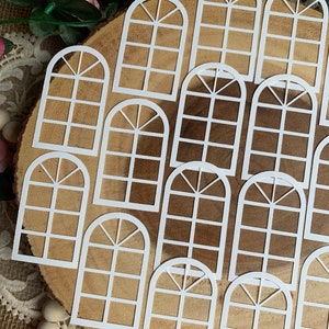 Small Window Die Cut Stickers White 18 Pack - Etsy