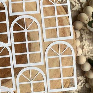 Small Window Die Cut Stickers White 18 Pack - Etsy