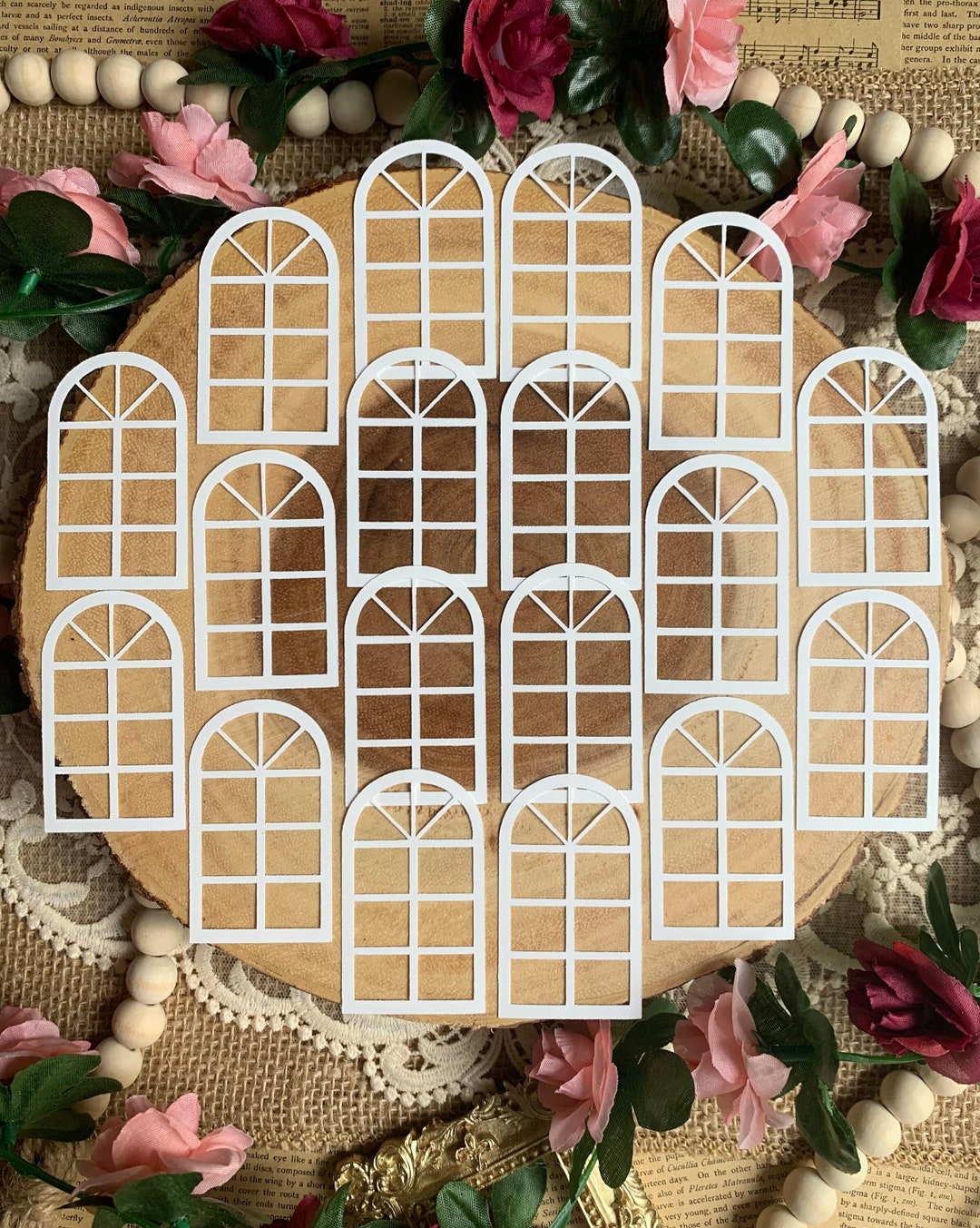 Small Window Die Cut Stickers White 18 Pack - Etsy