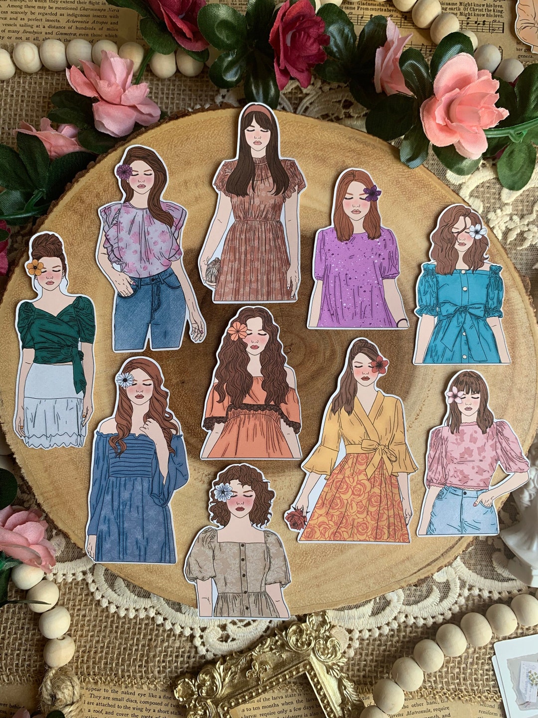 A Girl Named Gigi: June Collection | Girl Stickers - Etsy