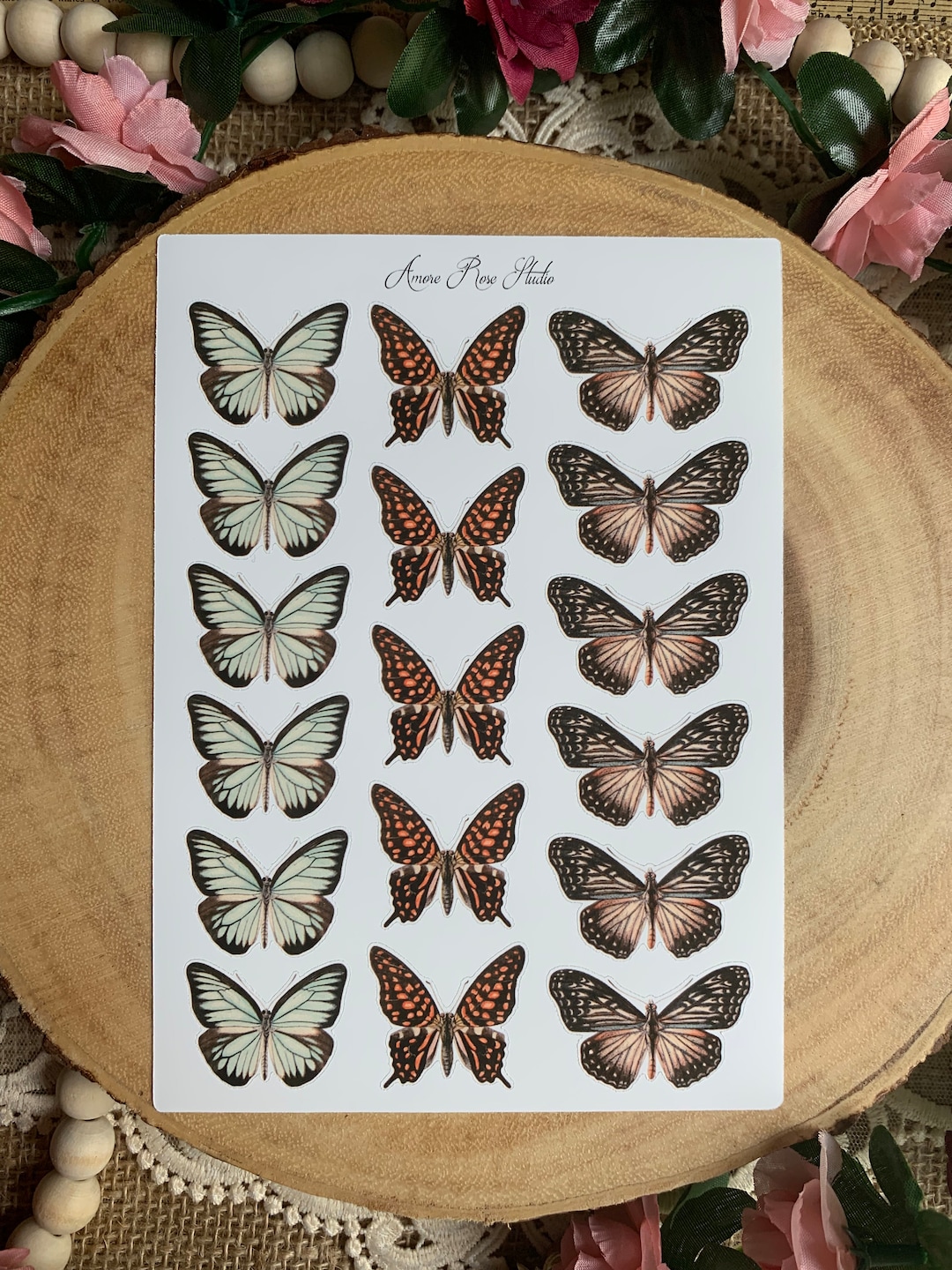 Vintage Butterflies | Sticker Sheet - Etsy