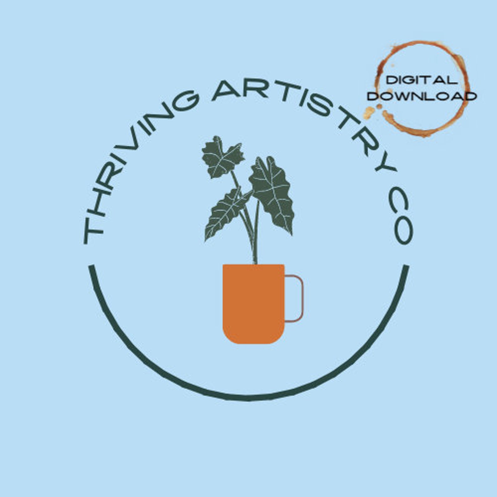 Thriving Artistry Logo, Printable, Digital Design, Digital Download ...