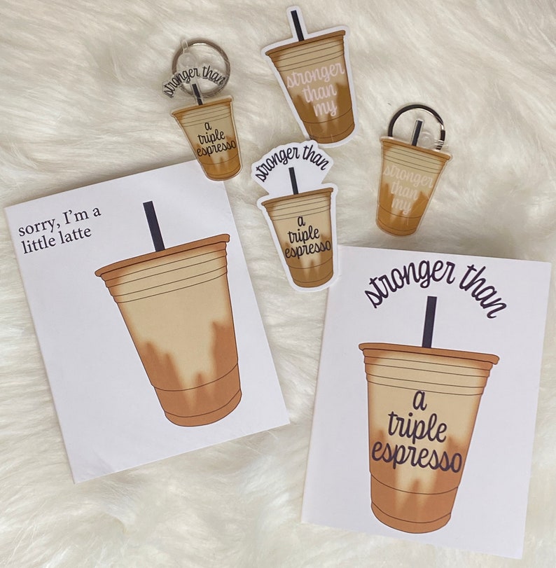 A Little Latte Card - Etsy