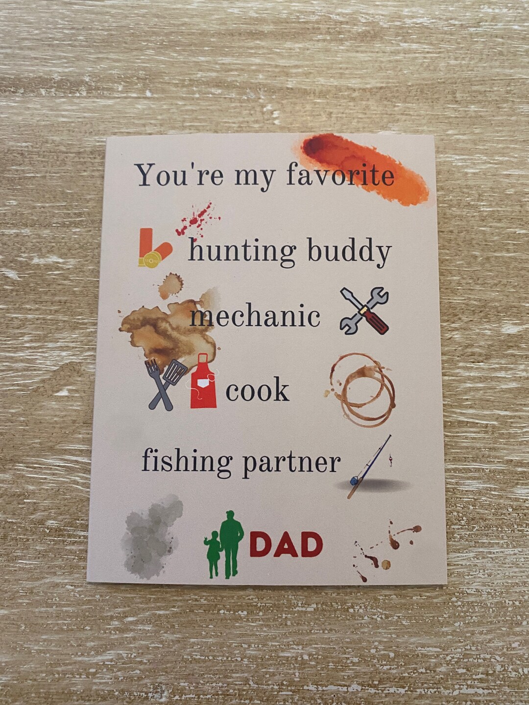 Favorite Father’s Day Card Blue Collar Dad Hunting Partner Fishing Dad ...